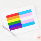Rainbow/trans pride flags sticker | Zazzle