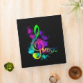 Rainbow Treble Clef Music Themed Binder | Zazzle