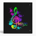 Rainbow Treble Clef Music Themed Binder | Zazzle