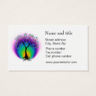 Calming Tree of Life in Rainbow Colors Business Card | Zazzle.com