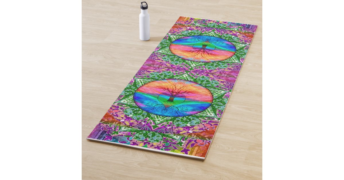 Rainbow Tree of Life Yoga Mat | Zazzle