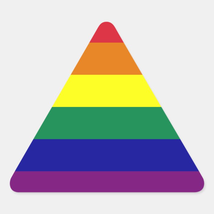 Rainbow Triangle Sticker | Zazzle.com