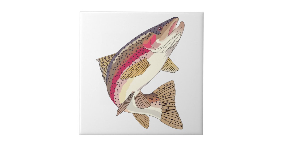 Rainbow Trout Ceramic Tile | Zazzle