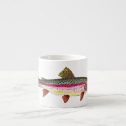 Rainbow Trout Fish Espresso Cup | Zazzle