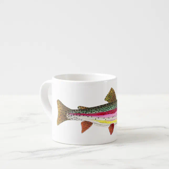 Rainbow Trout Fish Espresso Cup | Zazzle