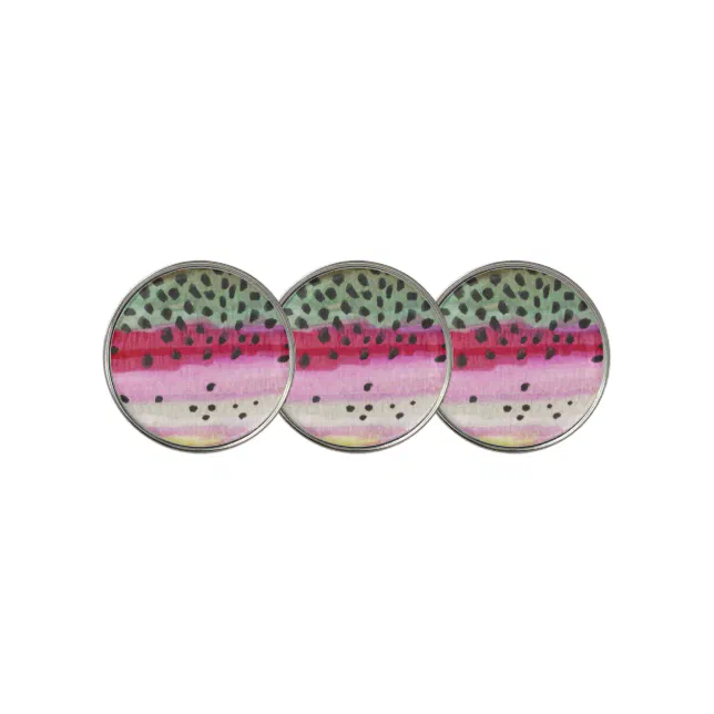 Rainbow Trout Fish Golf Ball Marker | Zazzle