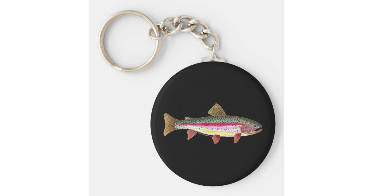 Rainbow Trout Fish Keychain | Zazzle
