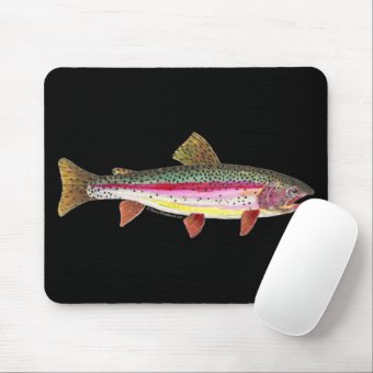 Rainbow Trout Fish Mouse Pad | Zazzle