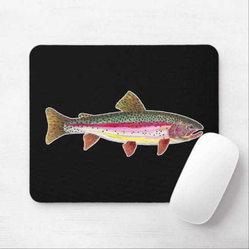 Rainbow Trout Fish Mouse Pad | Zazzle