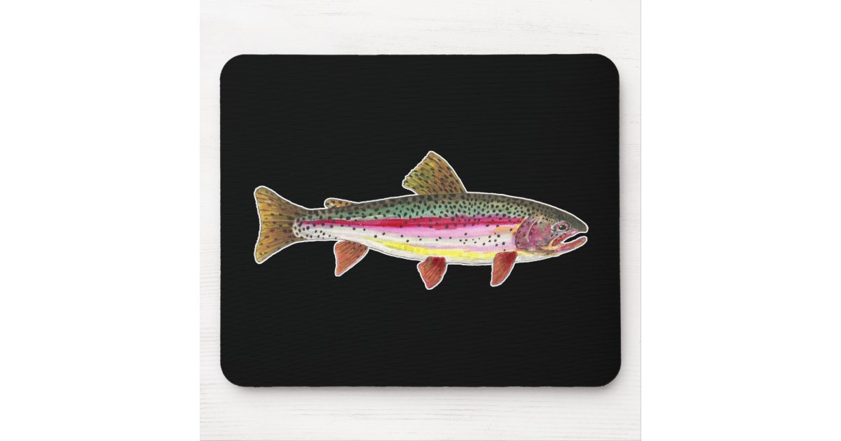 Rainbow Trout Fish Mouse Pad | Zazzle