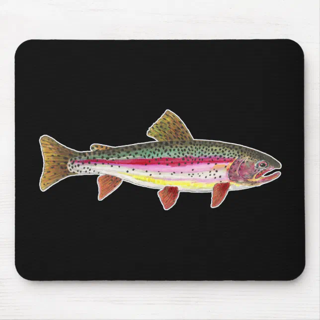 Rainbow Trout Fish Mouse Pad | Zazzle