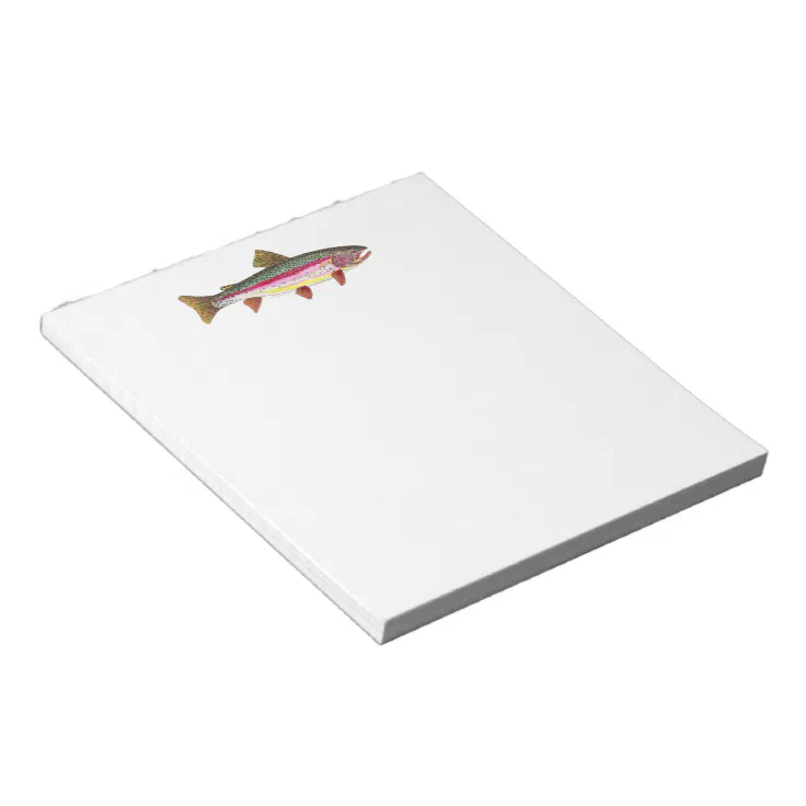 Rainbow Trout Fish Notepad | Zazzle