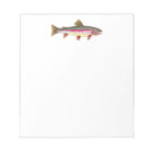 Rainbow Trout Fish Notepad | Zazzle