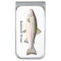 Rainbow Trout Fish Silver Finish Money Clip | Zazzle