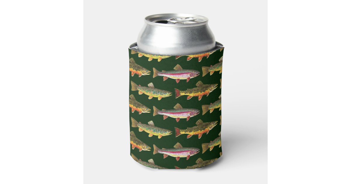 Rainbow Trout Fishing Can Cooler | Zazzle