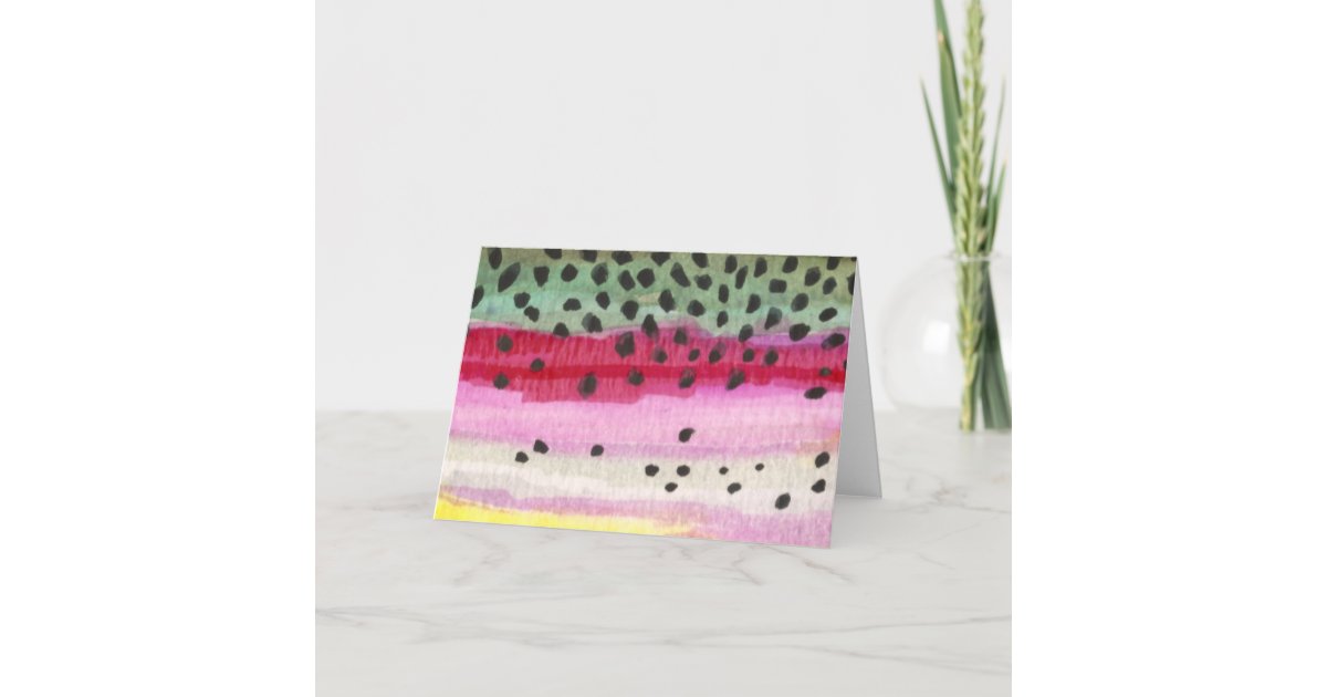 Rainbow Trout Fishing Card | Zazzle