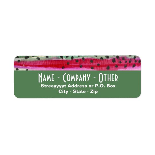 Rainbow Trout Fishing Label | Zazzle.com