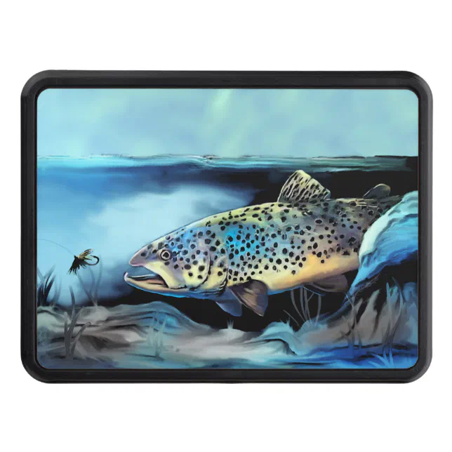 Rainbow Trout Fly Fishing Hitch Cover | Zazzle