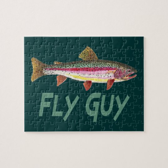 Rainbow Trout Fly Fishing Jigsaw Puzzle | Zazzle.com