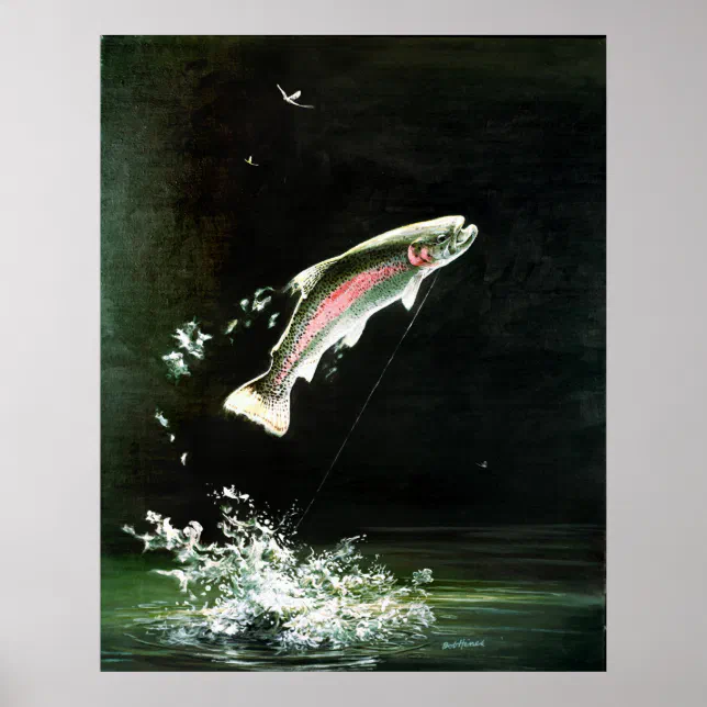 rainbow trout poster | Zazzle