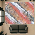 Rainbow Trout Skin Abstract Pattern Printed Rug | Zazzle