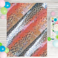Rainbow Trout Skin Abstract Pattern Printed Rug | Zazzle