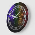 Rainbow Twilight Round Wall Clock | Zazzle