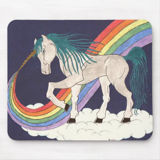 Rainbow Unicorn Mousepad | Zazzle