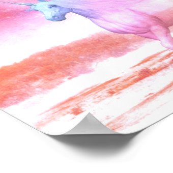 Rainbow unicorn poster | Zazzle