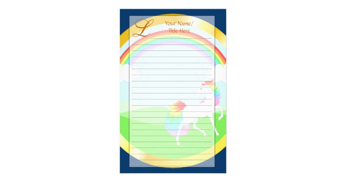 Rainbow Unicorn Stationery | Zazzle.com