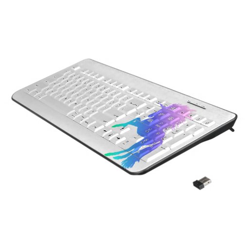 Rainbow Unicorn Wireless Keyboard | Zazzle