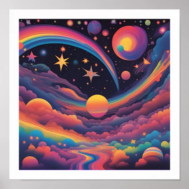 Rainbow Universe Poster | Zazzle