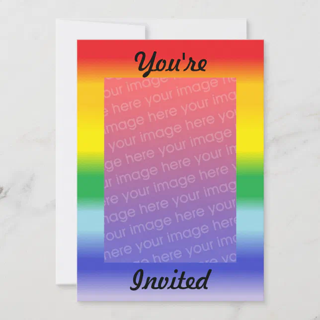 Rainbow v1 invitation | Zazzle