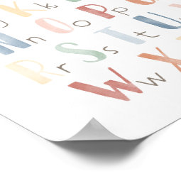 Rainbow Watercolor Alphabet ABC Classroom Decor | Zazzle