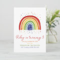 Rainbow Watercolor Birthday Invitation, Girls Invitation | Zazzle