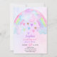 Rainbow Watercolor Girl Birthday Invitation | Zazzle