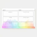 Rainbow Watercolor Simple Daily Organizer Post-it Notes | Zazzle