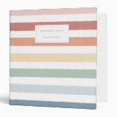 Rainbow Watercolor Stripes 3 Ring Binder | Zazzle