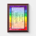 Rainbow Watercolor Wash Award Plaque | Zazzle