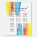 Rainbow Watercolor Wedding Elegant Seating Chart Foam Board | Zazzle