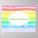 Rainbow Watercolor Wedding Poster | Zazzle