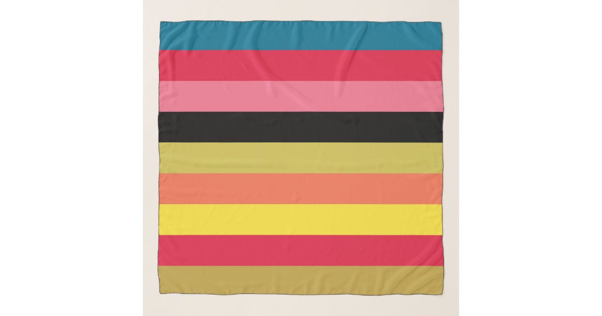 Rainbow Waterfall Stripes Scarf | Zazzle