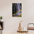 Rainbow Waterfall w/Scripture Verse Poster | Zazzle