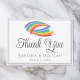 Rainbow Waves Beautiful LGBT Wedding Thank You Card | Zazzle