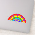 Rainbow With Dog Paw Prints Sticker | Zazzle