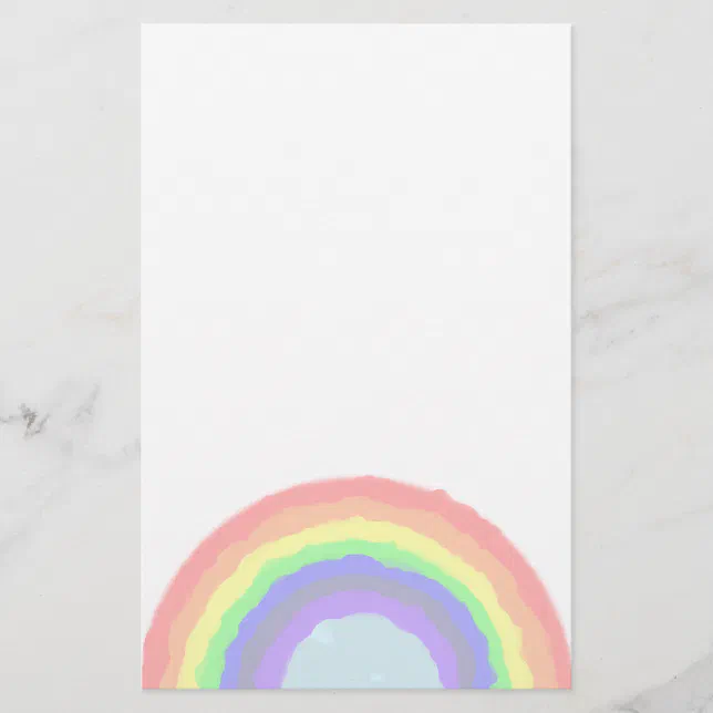 Rainbow Writing Paper | Zazzle