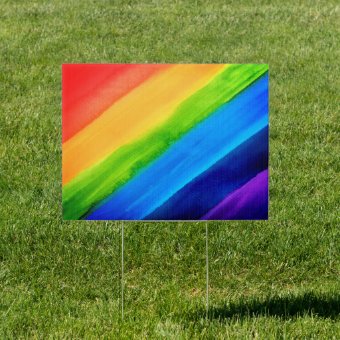 Rainbow Yard Sign | Zazzle