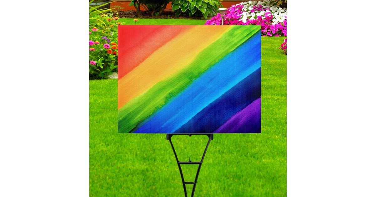 Rainbow Yard Sign | Zazzle