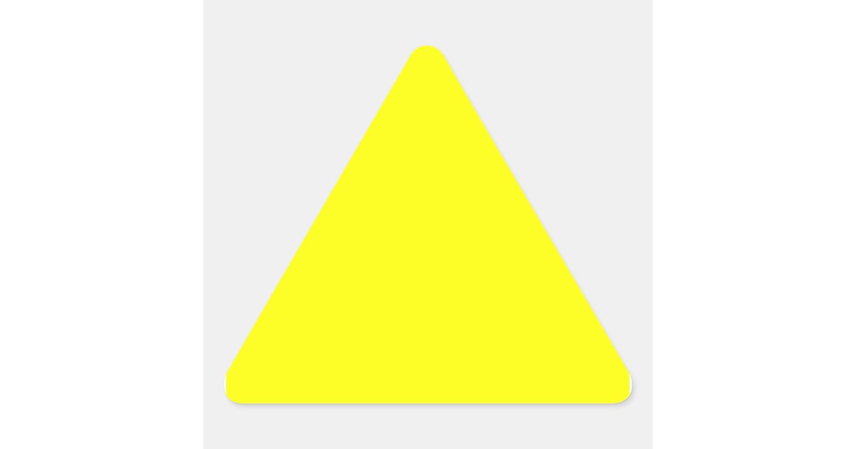 Rainbow Yellow Triangle Sticker | Zazzle