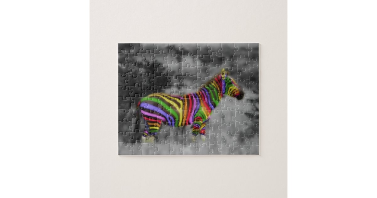 Rainbow Zebra Jigsaw Puzzle | Zazzle